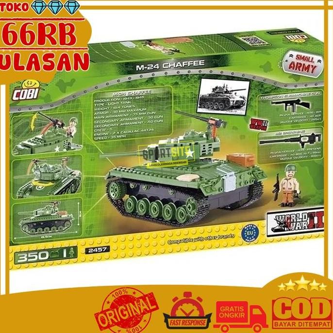 Jual Cobi 2457 M-24 Chaffee Tank 350 Bricks & 1 Figure Collector Mini ...