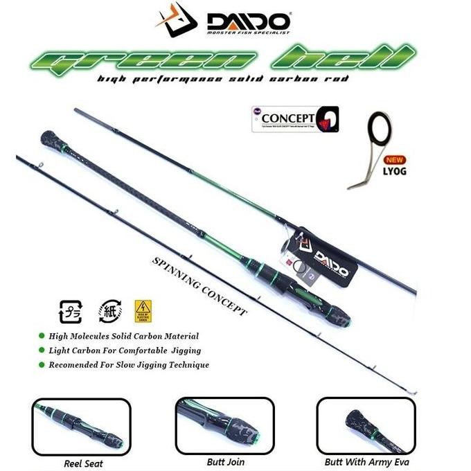 Jual Rod Jigging Daido Green Hell 198cm Spinning/OH PE 2-4 Walesan Joran | Shopee Indonesia