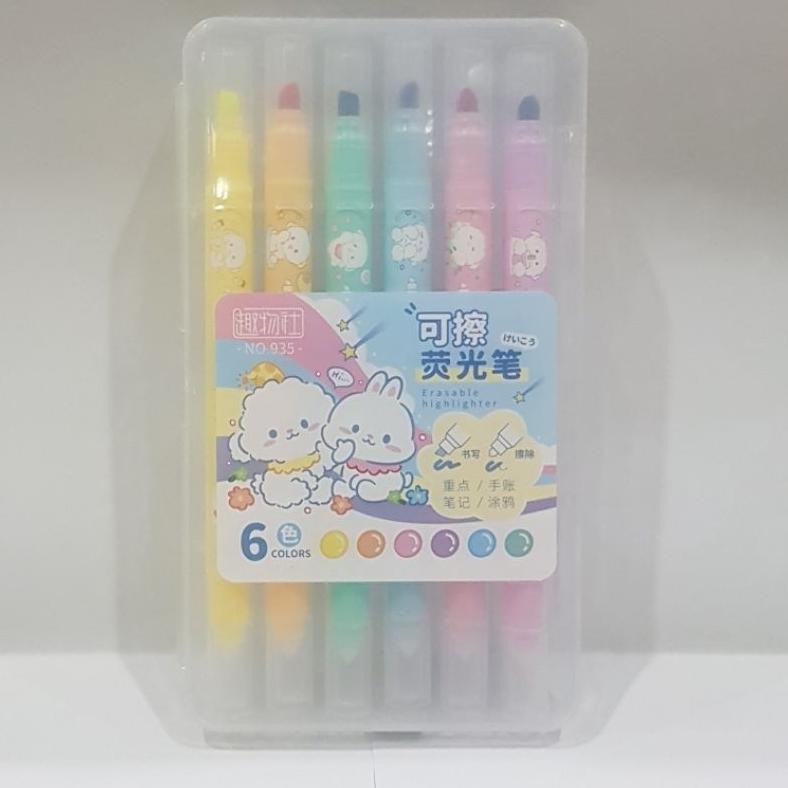 Jual Highlighter Set Bisa Dihapus 6 Warna / Stabillo Set Bisa Dihapus 6 ...