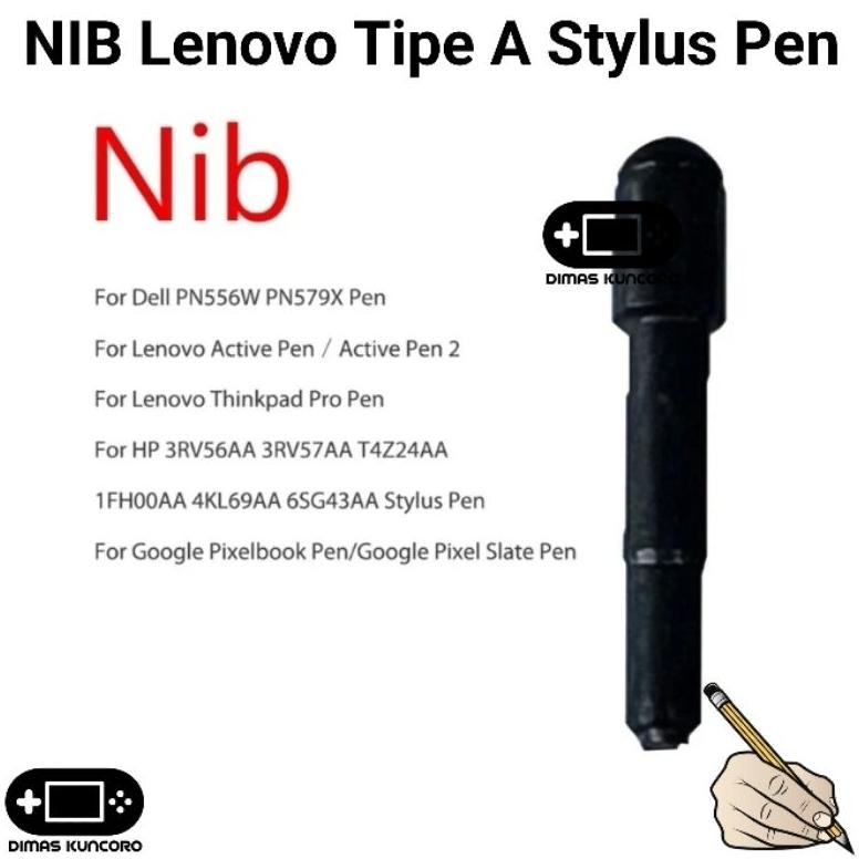 Jual NIB Lenovo Tipe A Stylus Pen replacement active pen 1 2 digital ...
