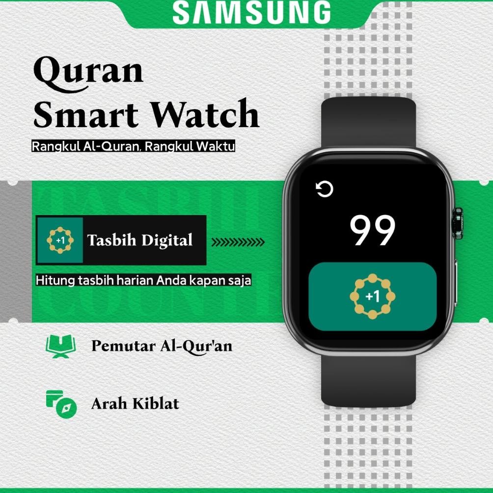 Jual Official Samsung Galaxy Quran SmartWatch Muslim MP3 Music | Adzan ...