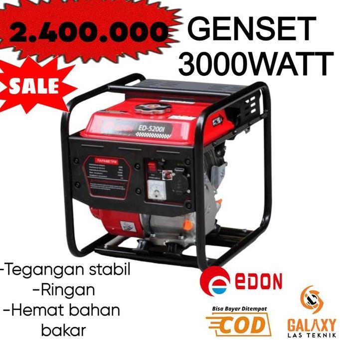 Jual Genset Edon Generator Pt-3800D Genset Edon Pt-3800 Full Copper ...