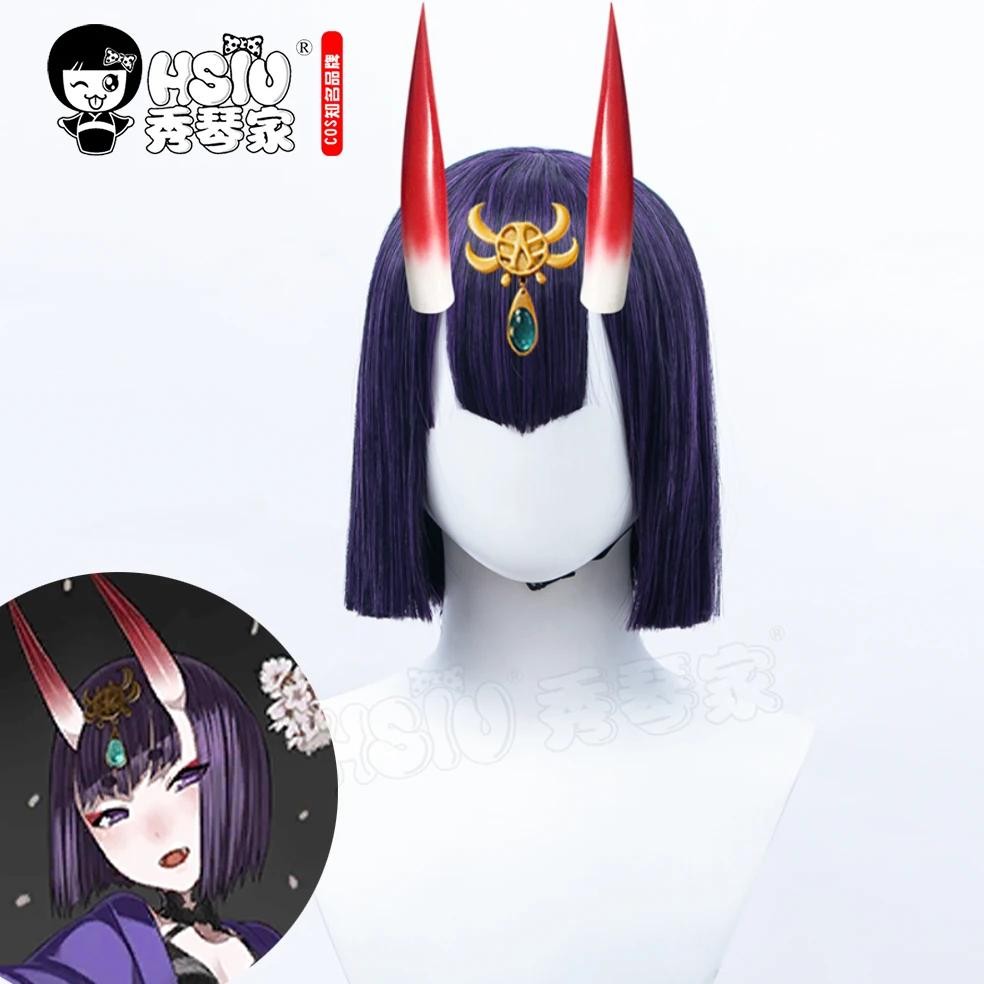 Jual HSIU Fate Grand Order FGO cosplay Shuten Douji Wig Purple short ...