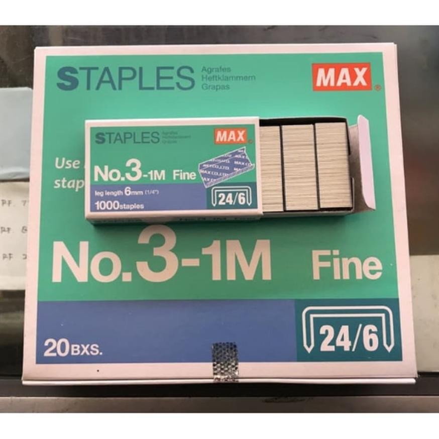 Jual Staples / Isi Stapler / Refill Stapler Max No. 3-1M isi 20 ...