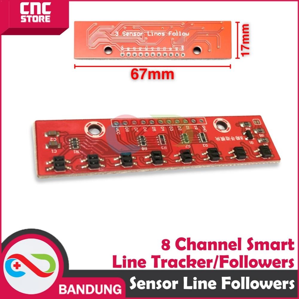 Jual SENSOR LINE TRACKING LINE FOLLOWER ROBOT 8 CHANNEL DiM | Shopee ...