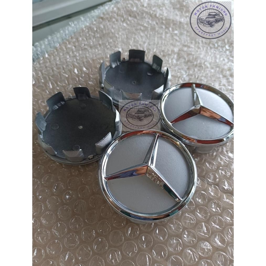 Jual Dop Roda Velg Mercy Mercedes Benz Chrome Diameter 7.5Cm | Shopee ...