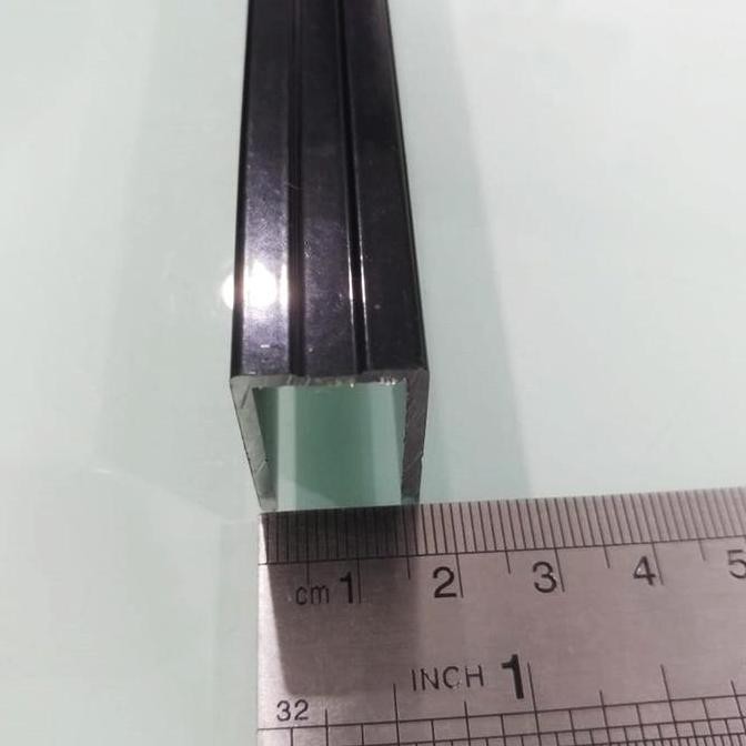 Jual Lis U Profil Aluminium U Channel Cubicle 12mm (1,85M) - Hitam ...