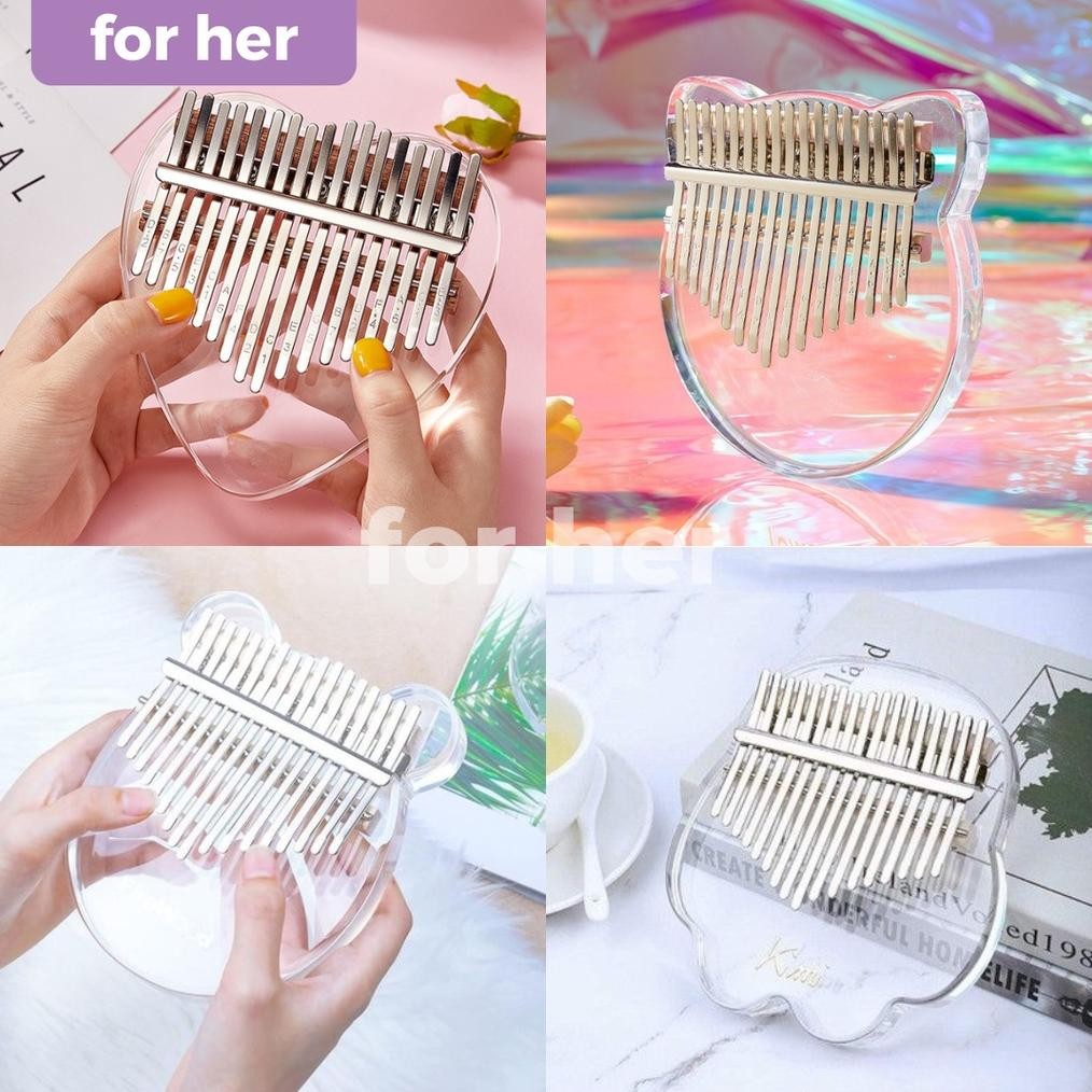 Jual FOR HER - COD Kalimba Acrylic 17 Keys Finger Thumb Piano Alat ...