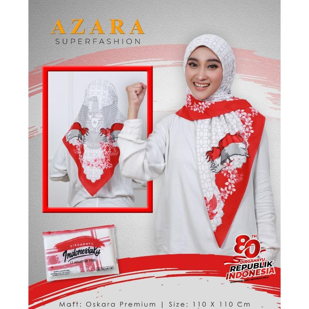 Jual Gq-68 Hijab Motif Merah Putih | Hijab Edisi Kemerdekaan 17 Agustus ...