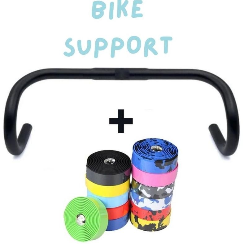 Jual Dropbar Setir Road Bike Besi 31.8 Lebar 420mm 42cm Stang Sepeda Balap Jadul Bajul Fixie ...