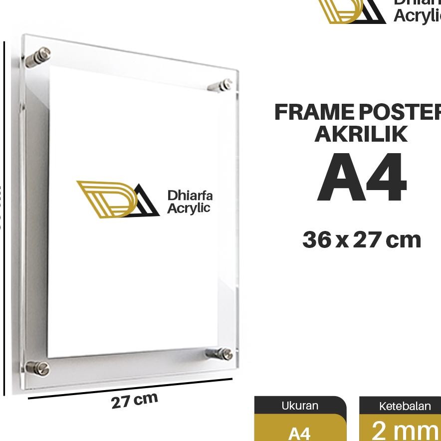 Jual Frame Akrilik A4 Bingkai Poster Dinding Display Menu Acrylic | Shopee Indonesia