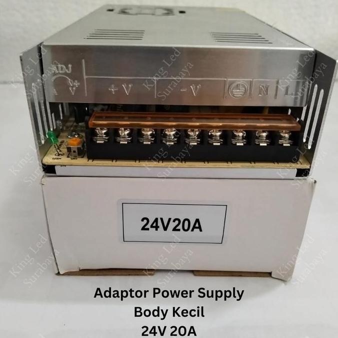 Jual Adaptor 24V 20A Power Supply Switching 20 Ampere 24V Dc Body Kecil ...
