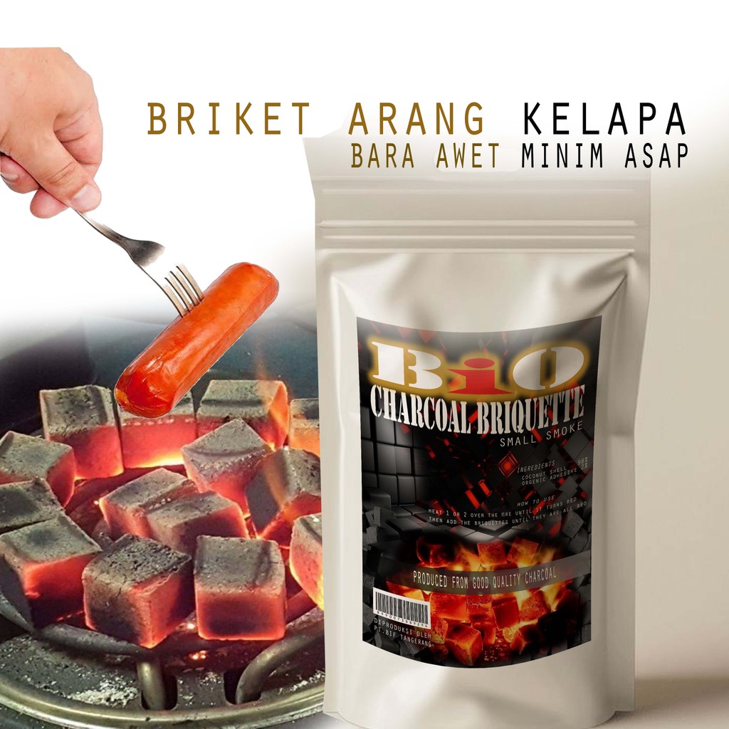 Jual 500g sampai 1Kg Briket arang kelapa bentuk kotak arang Barbeque ...