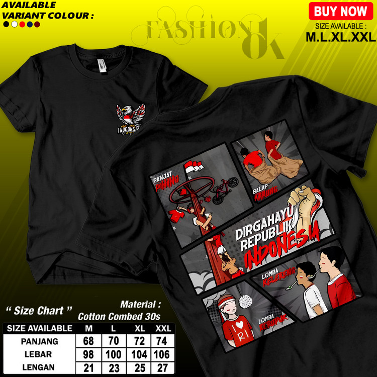 Jual Kaos Hut Ri Ke 80 | Kaos 17 Agustus 2025 | Kaos Kemerdekaan 2025 | Shopee Indonesia