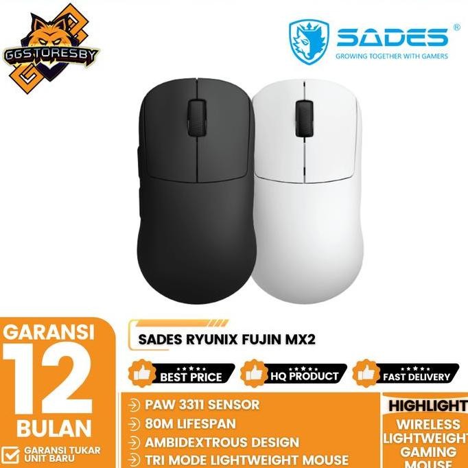 Jual SADES RYUNIX FUJIN MX2 WIRELESS LIGHTWEIGHT Gaming Mouse | Shopee ...