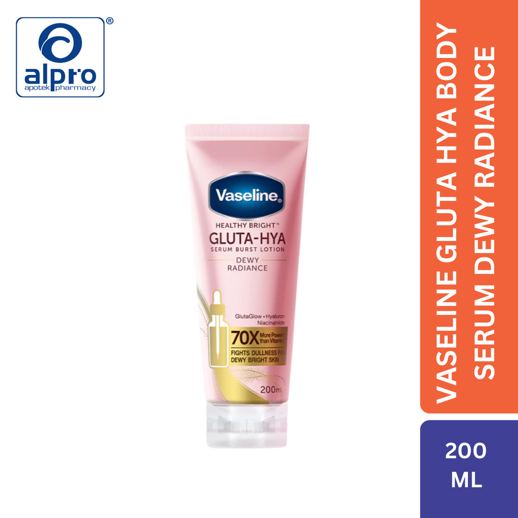 Jual Vaseline Gluta Hya Body Serum Dewy Radiance 200Ml | Shopee Indonesia