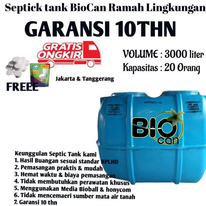 Jual Septic Tank Bio Biotech Biotank Biofilter 3000 Liter Sepiteng ...