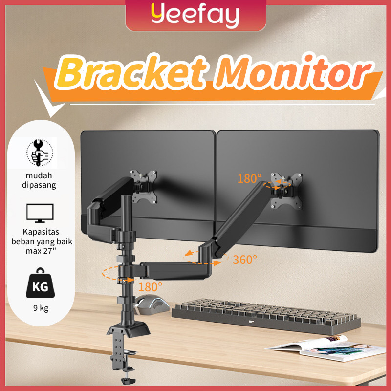 Jual 【COD/Garansi】BRACKET MONITOR DESKMOUNT GAS SPRING/Bracket Monitor ...