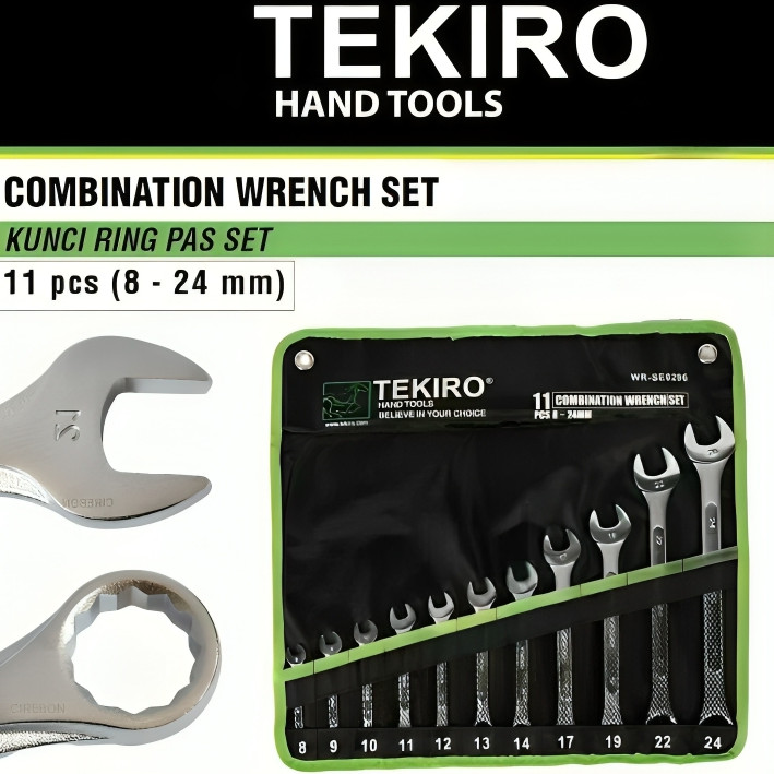 Jual Kunci Ring Pas Set Tekiro 8-24mm (11 PCS) / Kunci Ring Pas Tekiro ...