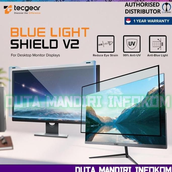 Jual TECGEAR BLUE LIGHT SHIELD V2 - UV PROTECTION FOR MONITOR DISPLAY ...