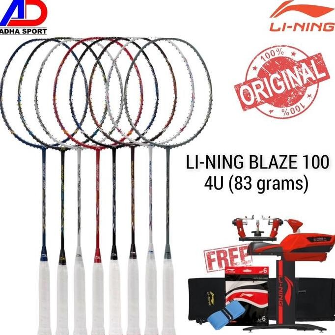 Jual Sale! Raket Badminton Lining Blaze 100 5U/78G 4U/84G Original ...