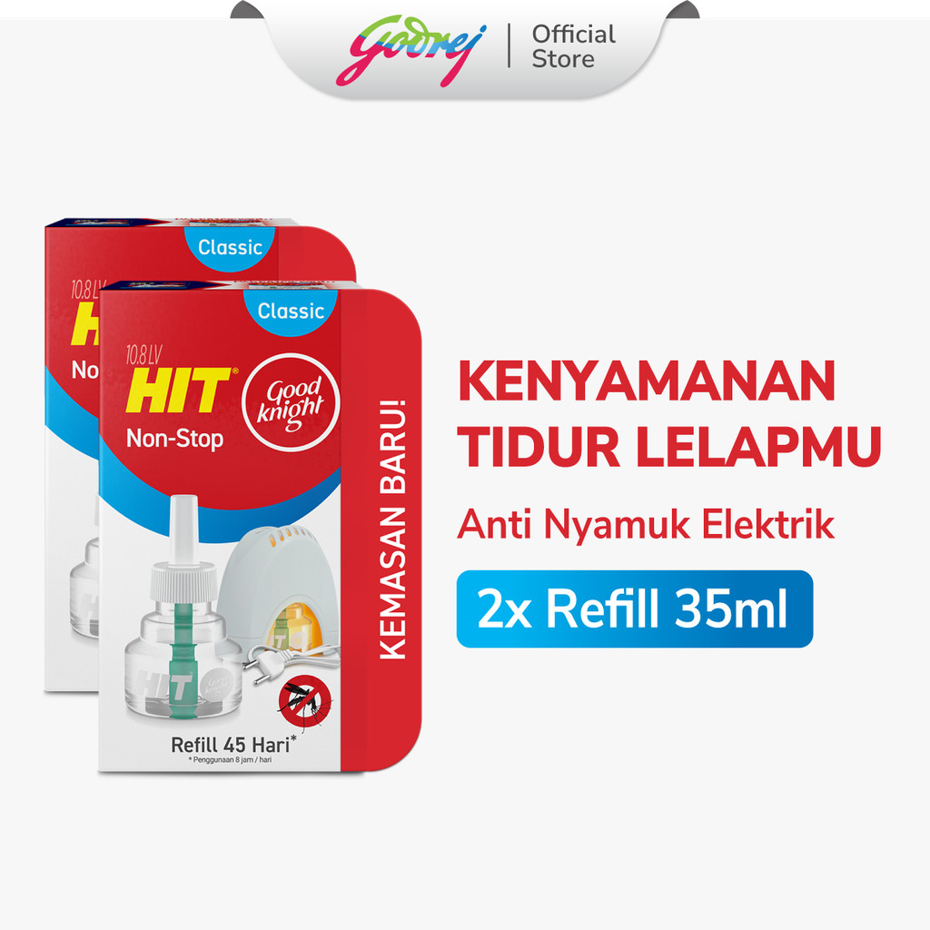 Jual Hit Good Knight Non Stop Refill Classic 45 Hari x2- Refill Obat ...