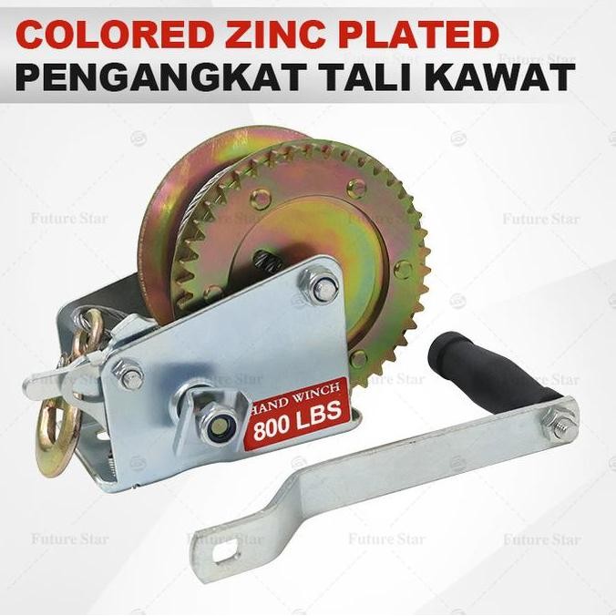 Jual WIRE ROPE HAND WINCH / 800LBS 1200LBS BOAT CRANK WINCH / KATROL ...