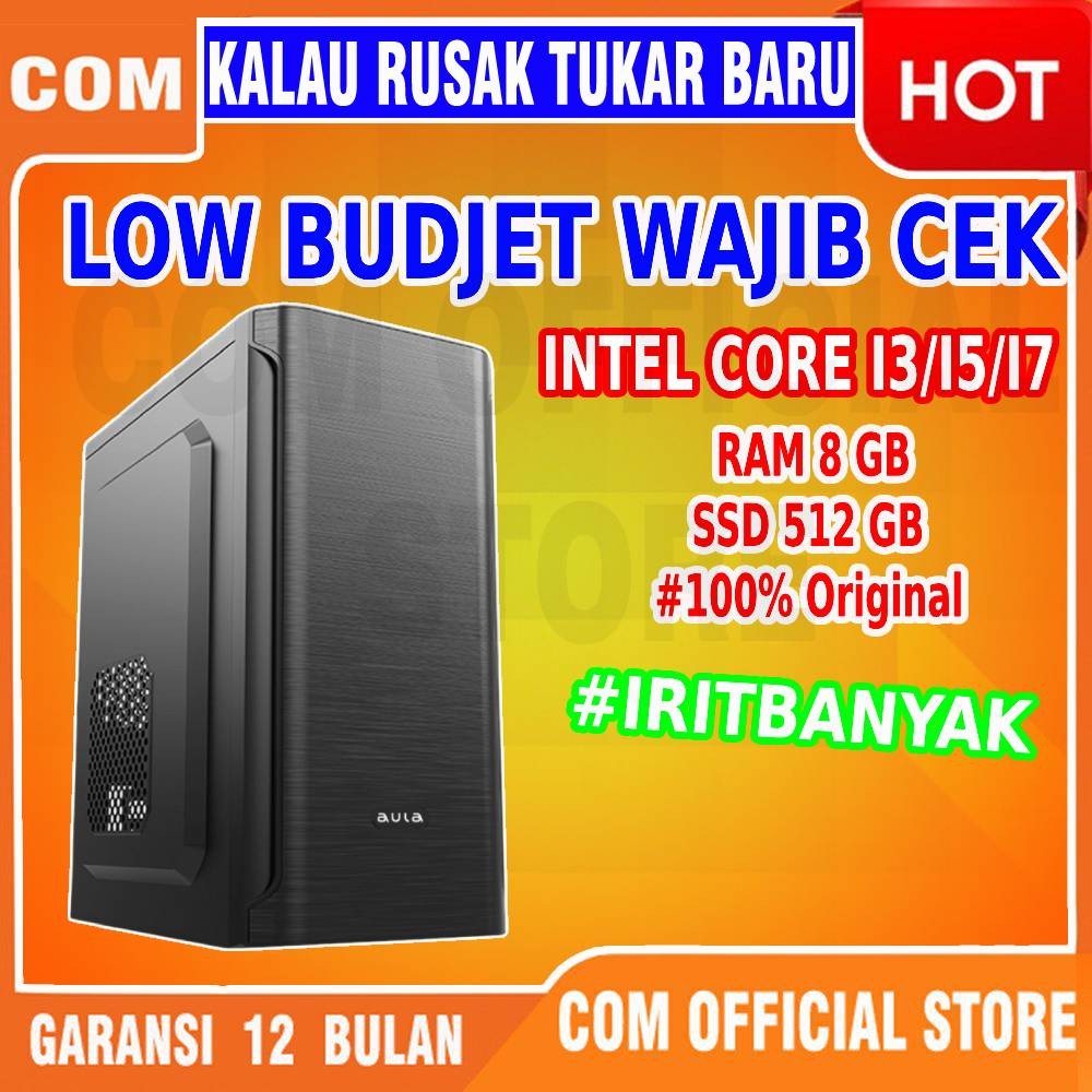 Jual cpu Komputer computer rakitan I3 I5 I7 murah Ram 8Gb SSD 512 GB ...