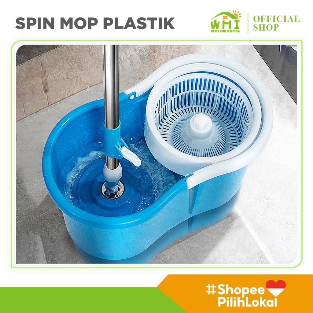 Jual SL World Home Spin Mop Alat Pel Putar + Ember Plastik Alat Pel ...