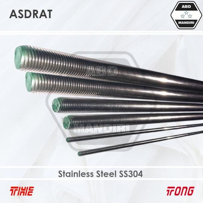 Jual Ss304 Asdrat Long Drat M8 X 1M ( Sus304 A2-70 Stainless Thread Rod ...