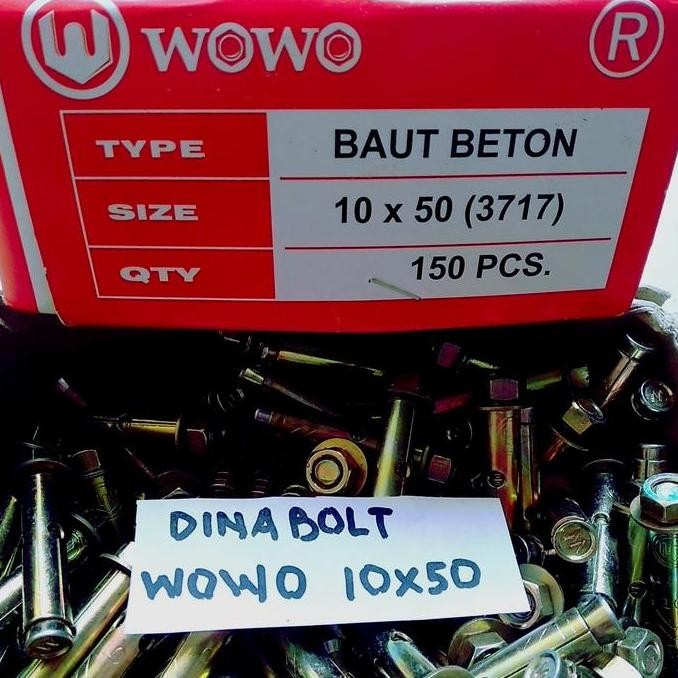 Jual Dinabolt 10X50 / Dinabolt Wowo 10X50 / Baut Mur Tembok | Shopee ...