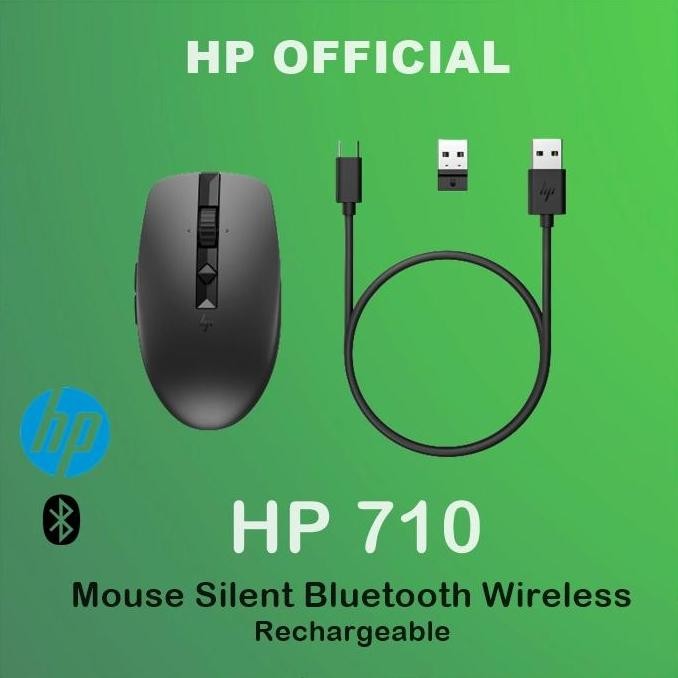 Jual Hp Mouse 710 Silent Bluetooth Wireless Type-C Rechargeable Hp 710 ...