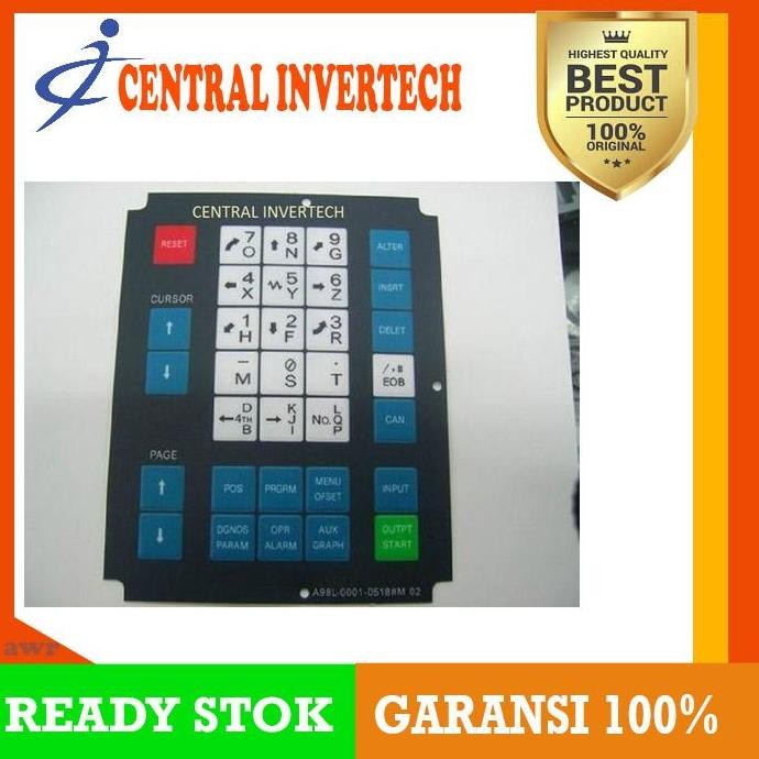 Jual Fanuc Om - A98L-0001-0518 M02 Fanuc Membrane Keysheet Keypad Co ...