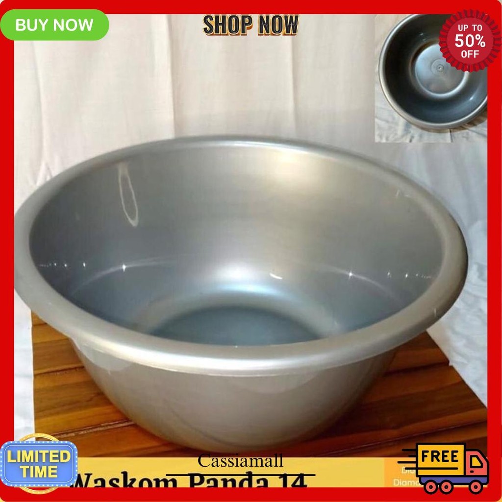 Jual Baskom Waskom Panda Silver 14 Bahan Plastik D=29 Cm Tebal Warna ...