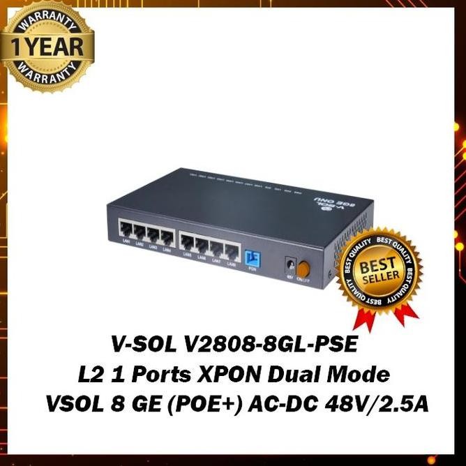 Jual BEBAS ONGKIR - V-SOL V2808-8GL-PSE L2 1 Ports XPON Dual Mode VSOL ...
