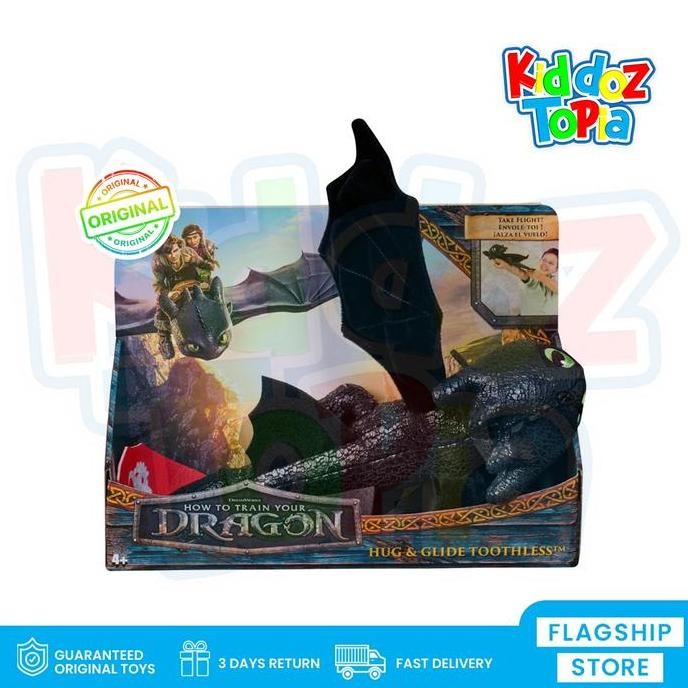 Jual How To Train Your Dragon MOVIE Hug and Glide Toothless Plush Toy ...