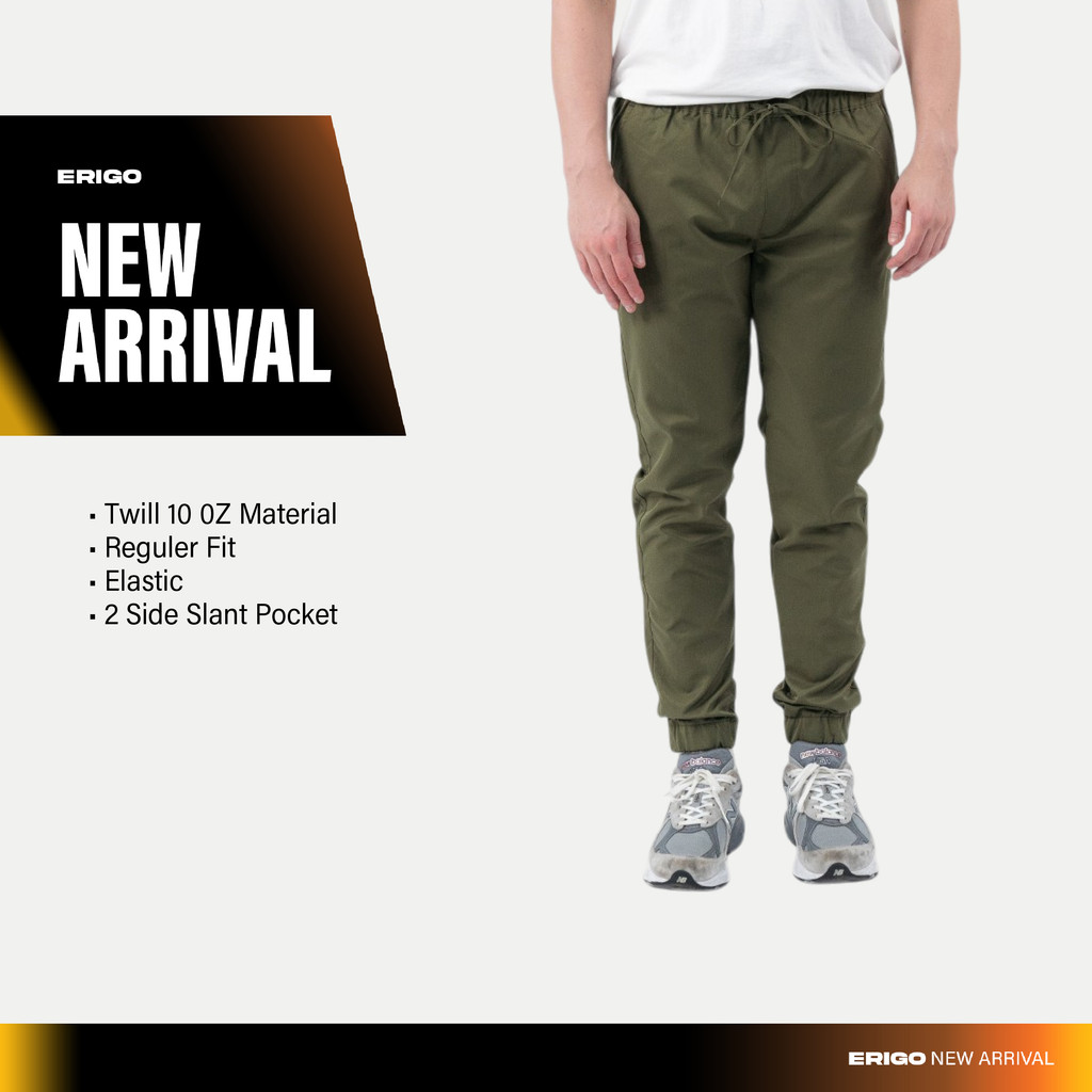 Jual Erigo Jogger Pants Flexi Fit George Army - Celana Panjang Jogger ...