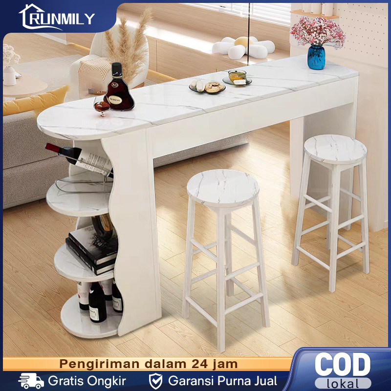 Jual 【Termasuk 2 kursi】1 Set Meja mini bar dan kursi/ Meja Dan Kursi ...