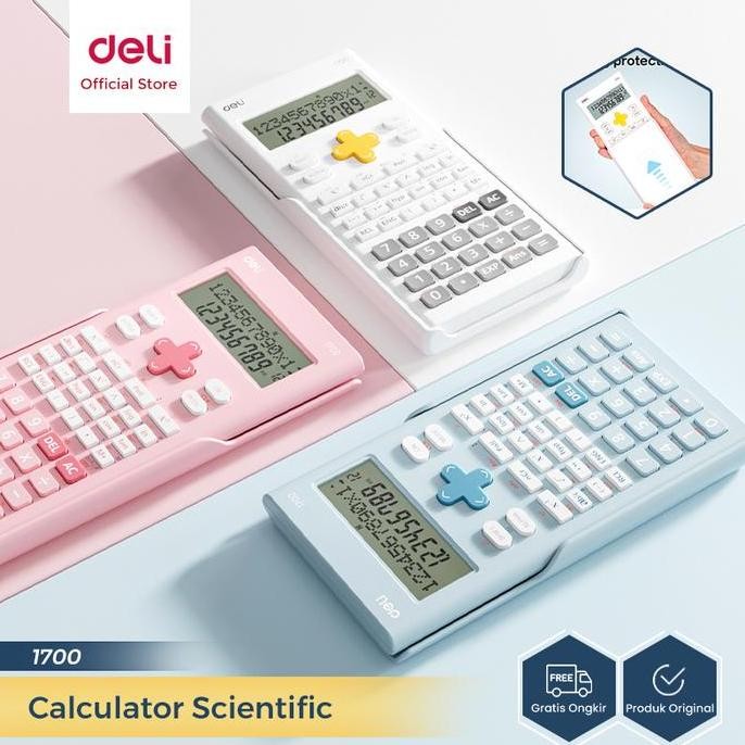 Jual Deli Calculator Scientific Kalkulator 240 Fungsi Kalkulasi 3 Warna ...
