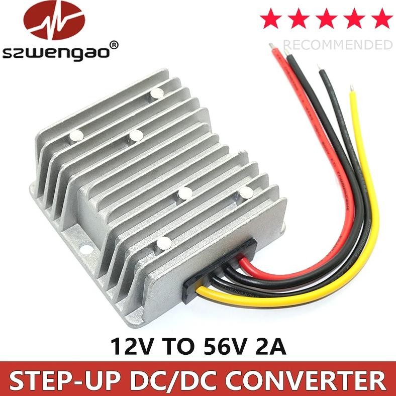 Jual szwengao Step Up 12V DC to 56V DC 2A Boost Converter Power ...