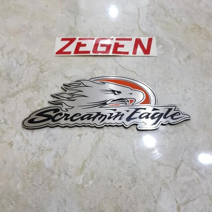 Jual emblem plat harley davidson screamin eagle logo motor tempel ...