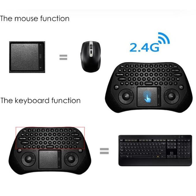 Jual MEASY Mini Keyboard Mouse TouchPad - Joystick / GamePad Shape ...