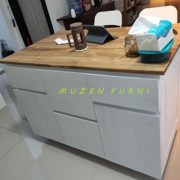 Jual Meja Island Kitchen Top Jati | Shopee Indonesia