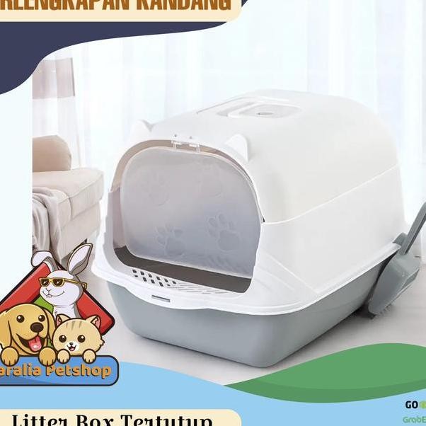Jual Cat Litter Box Tertutup Jumbo Tempat Pasir Poop Peep Kucing ...