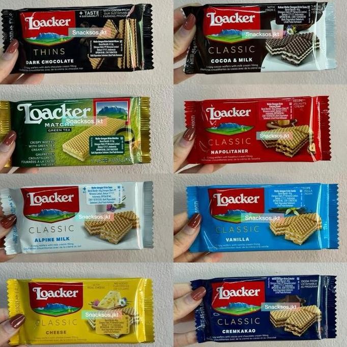 Jual LOACKER WAFER CLASSIC THINS MATCHA VANILLA CREMKAKAO NAPOLITANER CHOCO | Shopee Indonesia