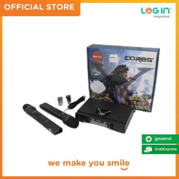 Jual BARU CORES MW111 WIRELESS VHF MICROPHONE - TRANSMITTER RECEIVER 2 ...