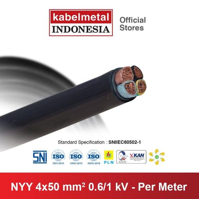 Jual Kabel Metal - Kabel Nyy 4X50 Mm Per Meter Tufur Outdoor Kawat Kmi ...