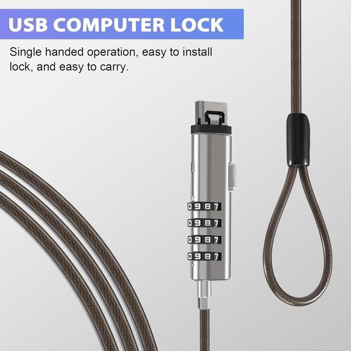 Jual New Kunci Pengaman Laptop USB - 4 Digit Password Lock Anti Maling ...