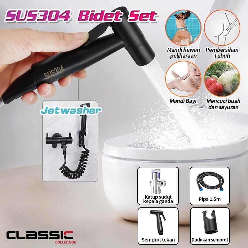 Jual Stainless Steel 304 Jet Shower Toilet Gun 2 Fungsi, Sitz Bath ...
