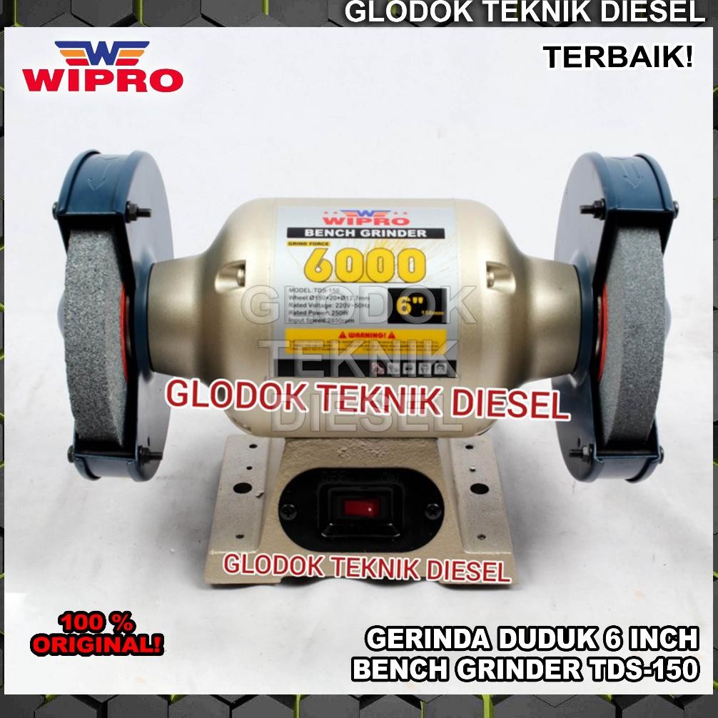 Jual Wipro Mesin Gerinda Duduk 6" Inch TDS 150 Bench Grinder Machine ...